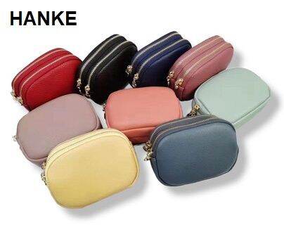 HANKE PVC Double Zipper Fashion Mini Wallet Coin Purse | Lazada PH
