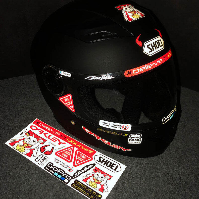 Shoei Reflective Motorcycle Helmet Sticker Aiar Lens Sticker Marquis 93 ...