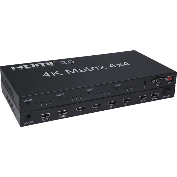 HDMI 4X4 60Hz Matrix Switch splitter box 2.0 HDMI Matrix 4x4 4K 60Hz ...
