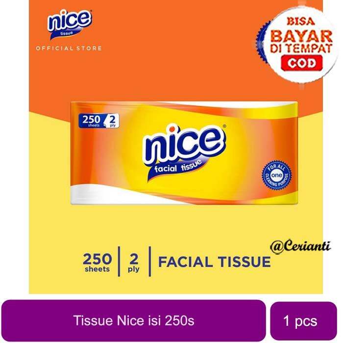 Tissue Tisu NICE 250 Sheet 2ply Facial Tisu Wajah Lynn Design | Lazada ...