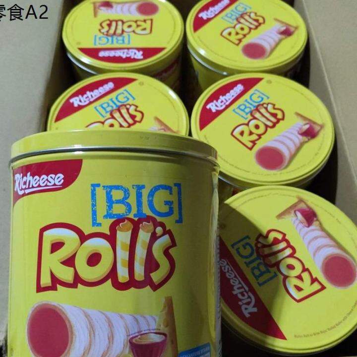 WHOLESALE 1 BOX - Richoco Big Rolls (330g x 6pcs) Chocolate Wafer Roll ...