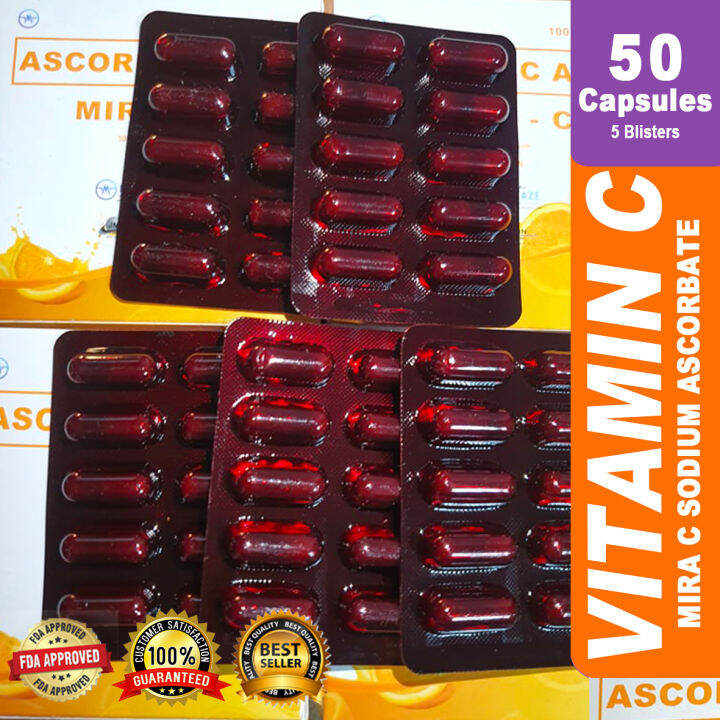 Vitamin C Sodium Ascorbate Mira C 50Capsules | Lazada PH