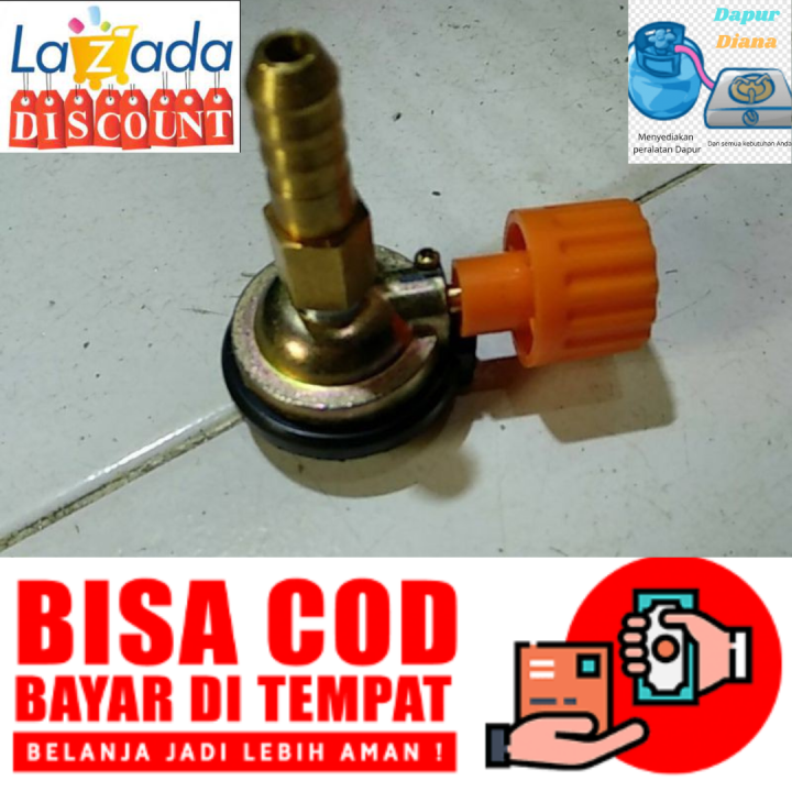 Kran konektor gas kaleng portabel untuk refil isi ulang gas menggunakan ...