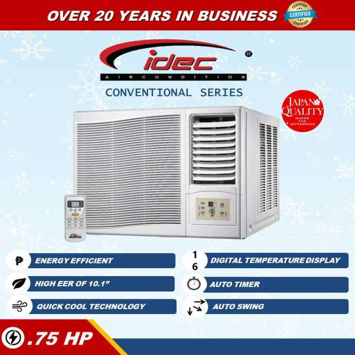 IDEC .75 HP Window Type Non-Inverter Aircon Series Airconditioner with ...
