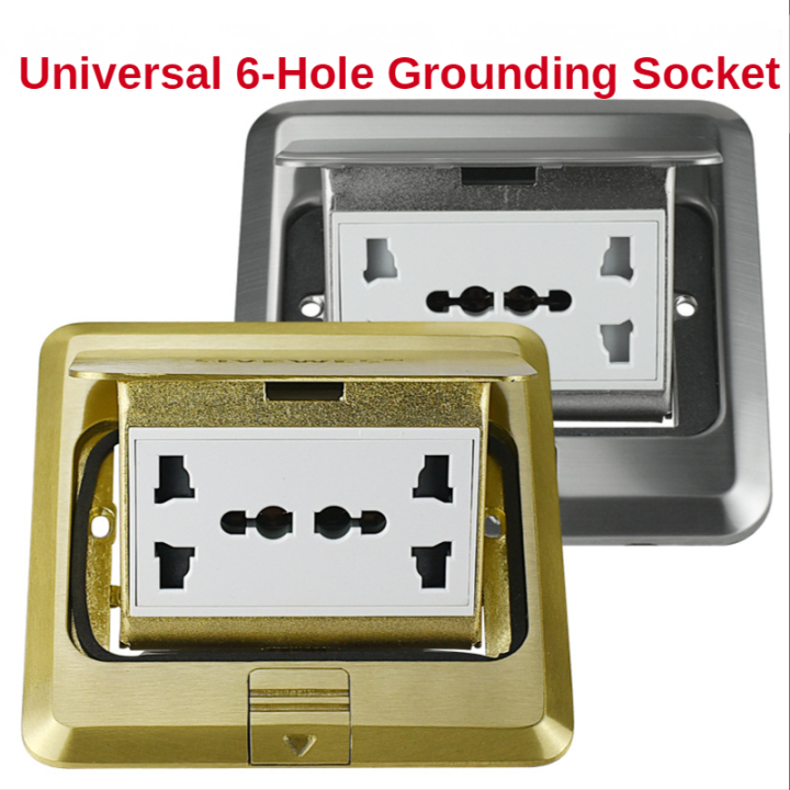 Universal 250V Floor Ground Outlet Socket 6 Prong Receptacle For ...