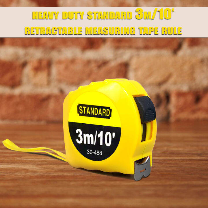 Heavy Duty Standard 3m/10' Retractable Measuring Tape Rule | Lazada PH