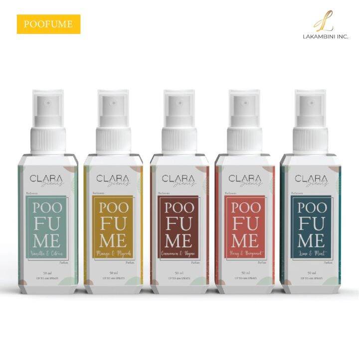 Clara Scents Poofume 50ml, Toilet Deodorizer, Bathroom Scent Spray ...