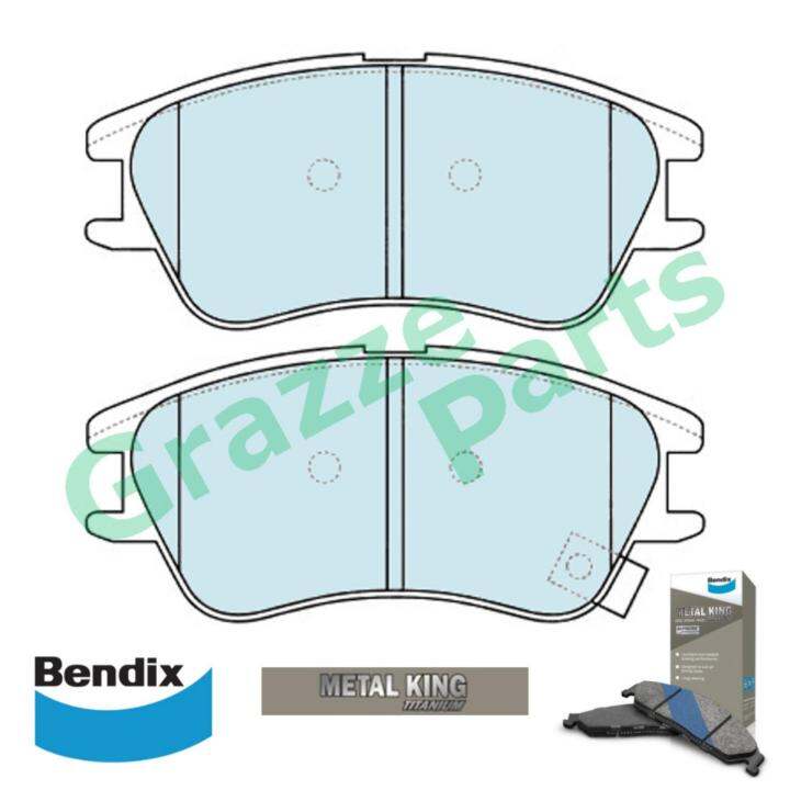 Bendix Metal King Titanium Disc Brake Pad Front for DB1777 Hyundai Atos 1.1 Prime | Lazada