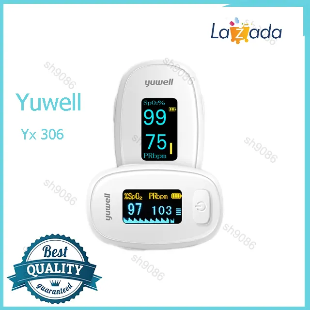 เครื่องวัดออกซิเจนปลายนิ้ว Yuwell YX306 Oxygen Oximeter ที่วัดออกซิเจน วัดออกซิเจน Fingertrip ...