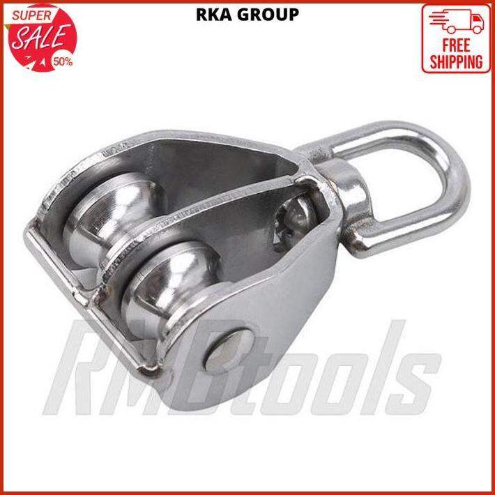 Katrol Stainless Anti Karat Double Katrol Tali Kerekan Pulley Kualitas ...