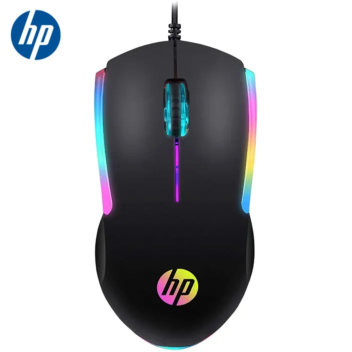HP M160 Gaming Mouse 7 Colors Rainbow LED RGB Lights Performance Optical Game Wired Mice with ...