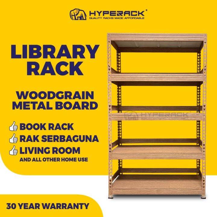 🐘HYPERACK™️ Library Rack Boltless Rack Shelf Bookshelf Book Organizer ...