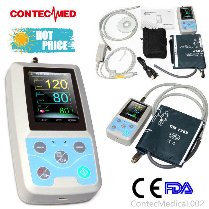 CONTECMED PM50 จอภาพผู้ป่วยแบบดิจิตอลเครื่องวัดชีพจร oximeter เครื่อง ...