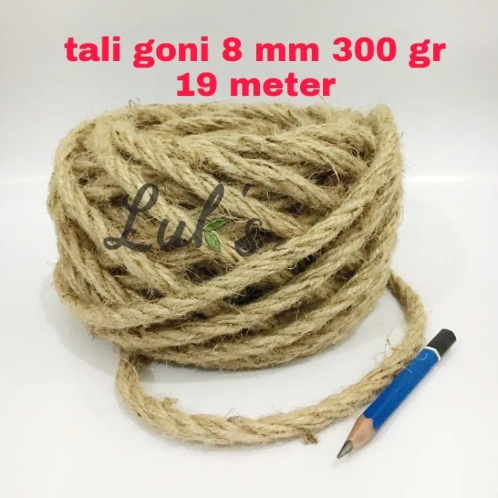 Tali tampar goni 8 mm 19 meter - tambang goni - hemp twice - jute rope ...