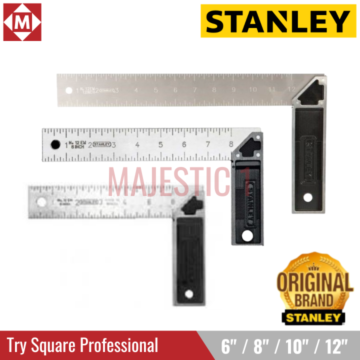 Stanley Try Square Professional 6" (46-530) 8" (46-532) 10" (46-534) 12 ...
