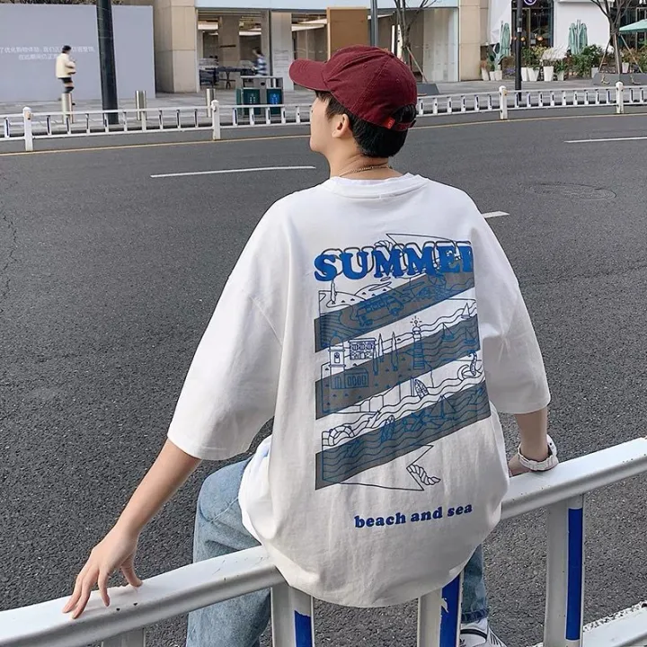 (S-8XL) แบรนด์น้ำแขนสั้นเสื้อยืดผู้ชาย2022ใหม่ฤดูร้อนหลวมทุกการแข่งขันน้ำ Ins ด้านบนครึ่งแขน ...