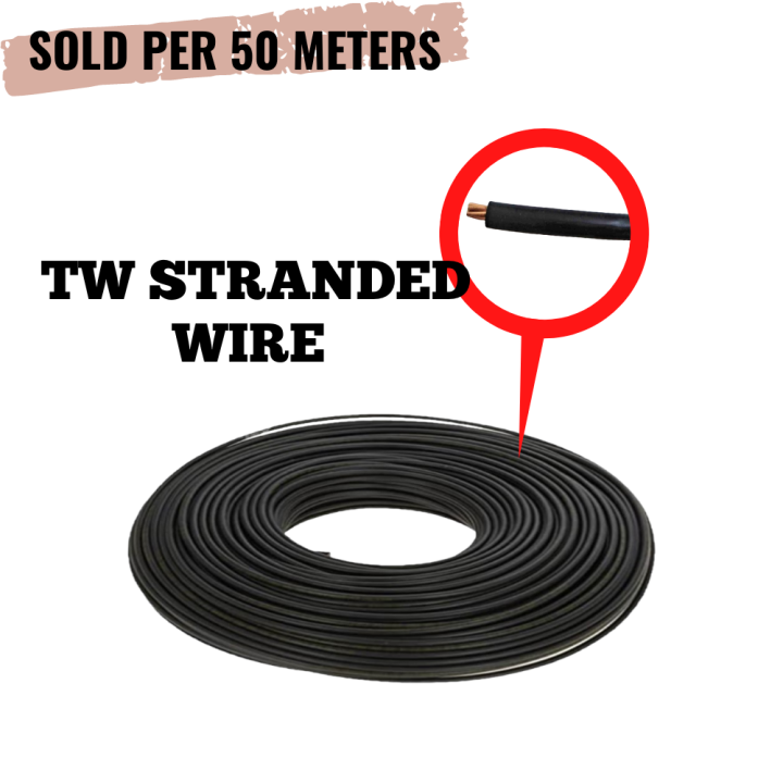 AFFORDABLE WIREMAX TW Stranded Wire PER 50 METER #14 (2.0mm) #12 (3.5mm) #10(5.5mm) #8(8.0mm ...