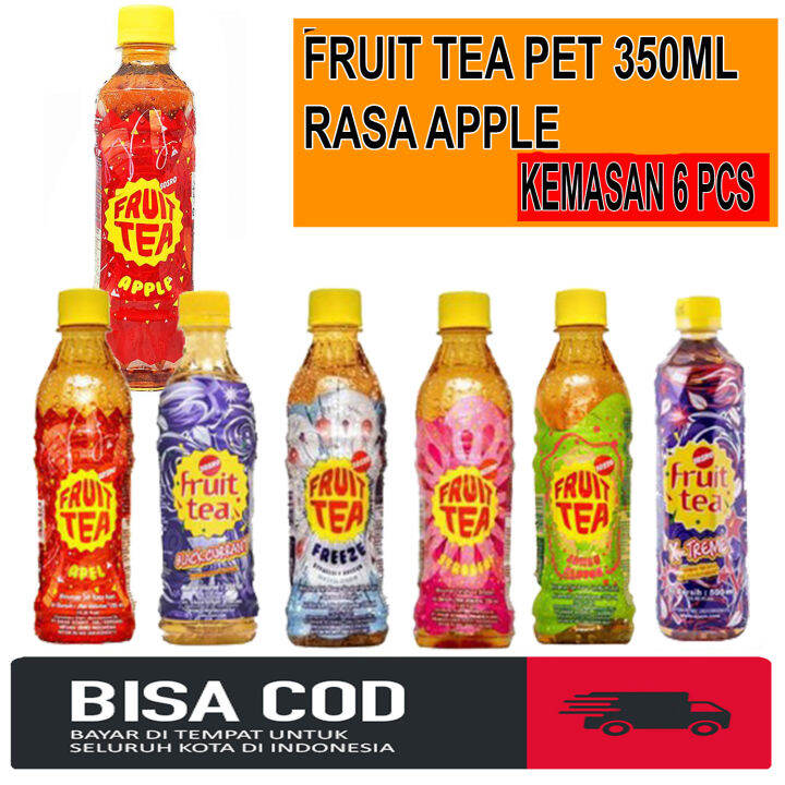 Paket hemat fruit tea pet 350ml Rasa apple Teh botol Sosro pet isi 6Pcs | Lazada Indonesia