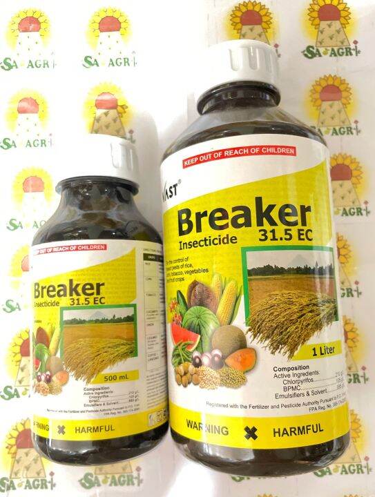 BREAKER 31.5 EC CHLORPYRIFOS + BPMC INSECTICIDE (1 Liter / 500mL) VAST | Lazada PH