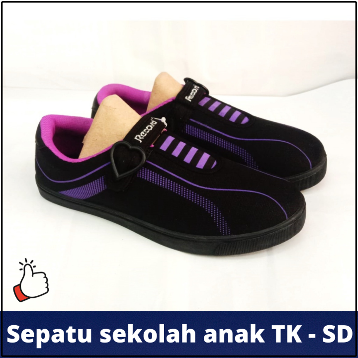 NEW sepatu sekolah anak perempuan cewek TK - SD record warna hitam ...