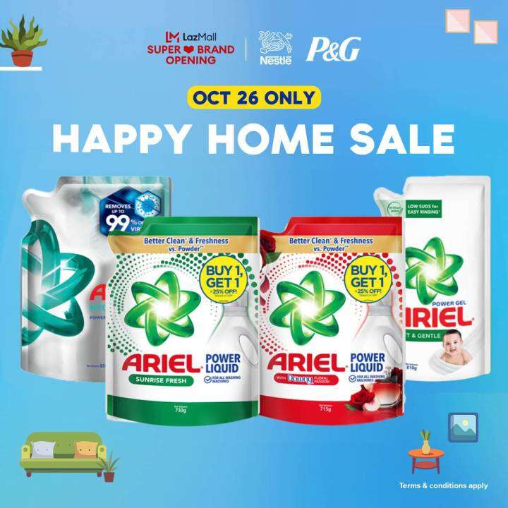 [Bundle of 4] Ariel Liquid Detergent Sunrise Fresh Floral Passion ...