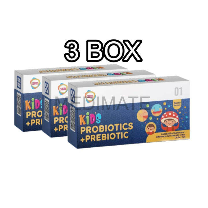 GKB Kid's Probiotics + Prebiotic Sachets (2G x 30'S X 3BOX) | Lazada