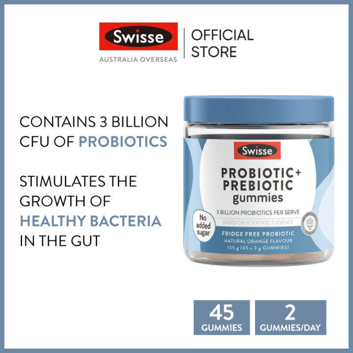 Swisse Probiotic & Prebiotic Gummies 45 Gummies (Pastilles) (EXP:10 ...