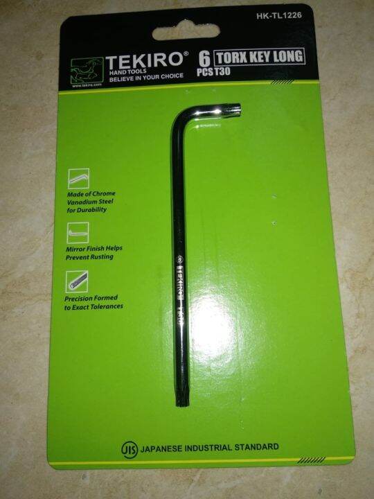 TEKIRO KUNCI L BINTANG PANJANG T30 / TORX HEX KEY LONG T30 BERKUALITAS ...