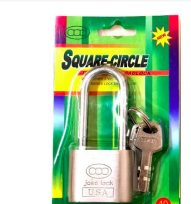 SQUARE-CIRCLE PADLOCK ,LONG SHACKLE 40MM | Lazada PH