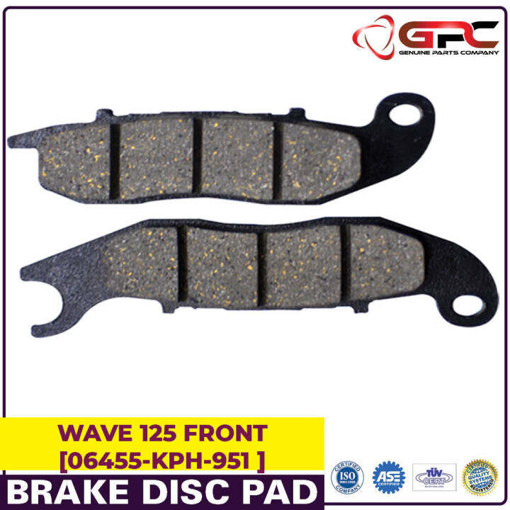GPC Honda Wave 125 Front Brake Disc Pad Set [06455-KPH-951] | Lazada PH