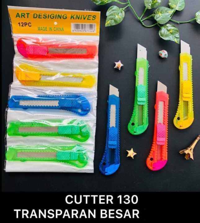 SHINOBI - Cutter Besar Transparan / PISAU SERBAGUNA TRANSPARAN | Lazada ...