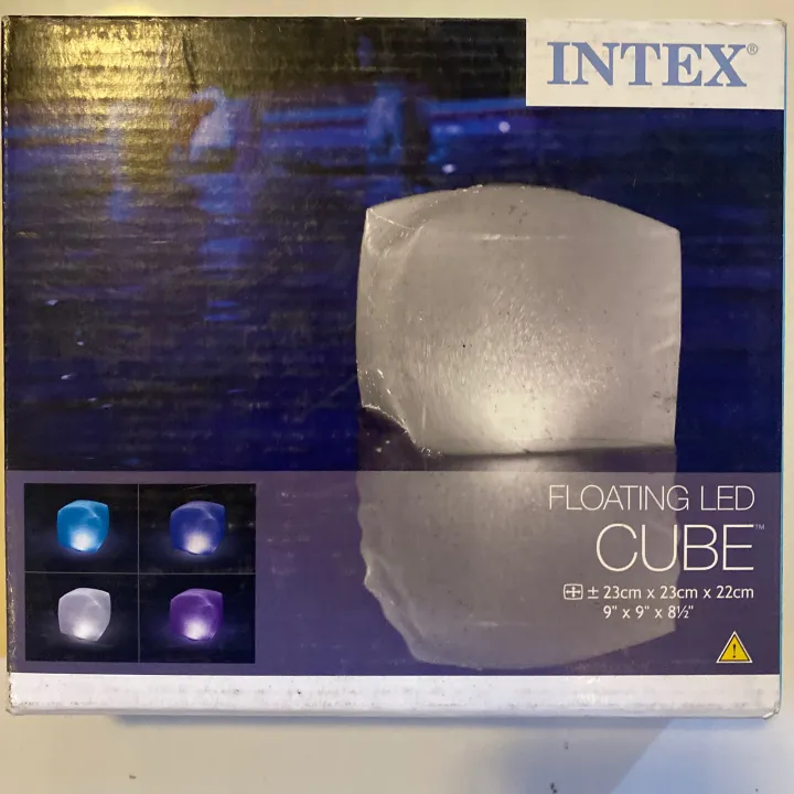Titocy Intex Inflatable LED Cube with touch sensor switch . Bestway ...