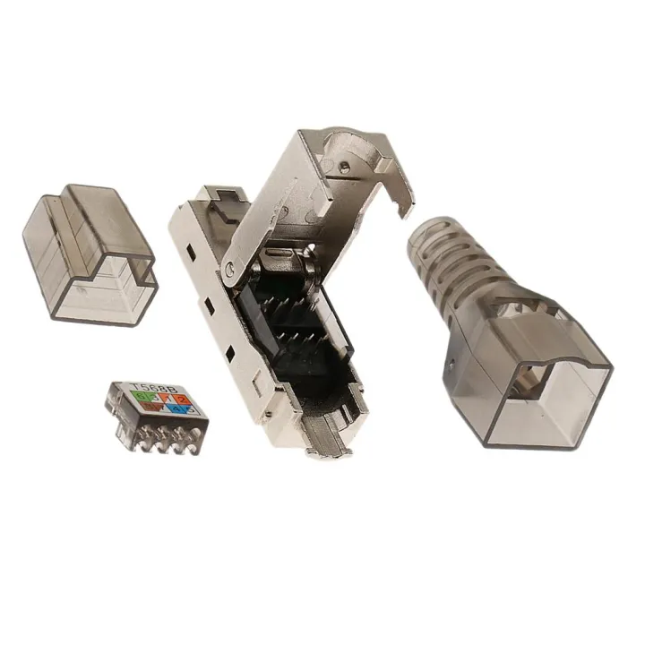Gazechimp RJ45 SHIELDED Connector Cat6A CRIMP MODULAR CONNECTOR ปลั๊ก ...