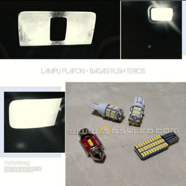 Lampu Plafon Kabin Mobil Rush Terios LED Paket isi 4 Normal Bright v3 ...