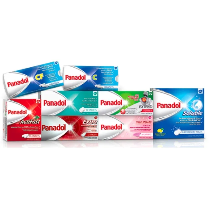 PANADOL REGULAR/EXTEND/EXTRA/SOLUBLE (Active Ingredient: Paracetamol ...