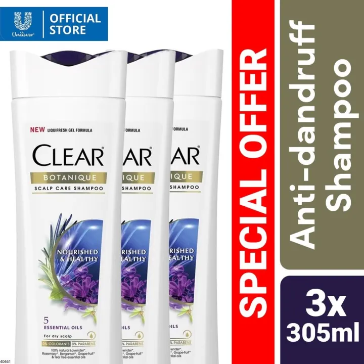 Clear Botanique Anti Dandruff Shampoo Nourished Healthy 305ML Special ...