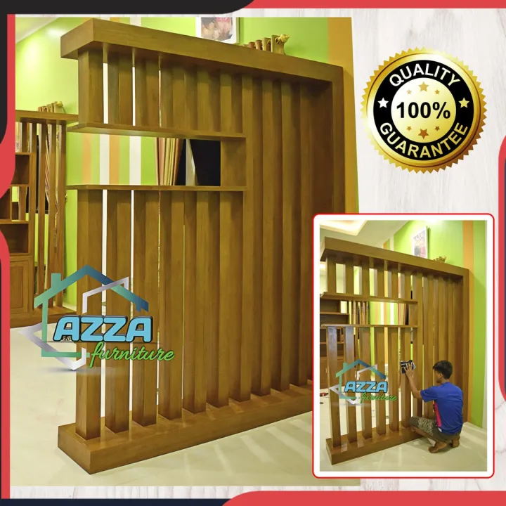 partisi ruangan minimalis modern kayu jati / buffet penyekat ruangan ...