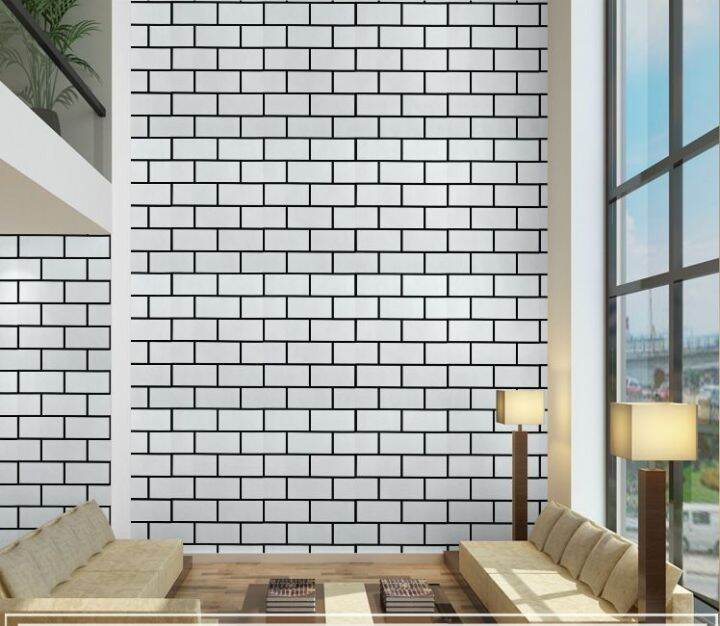 10Meter Waterproof 20 corak Batu Putih Wallpaper 3D Batu Merah ...