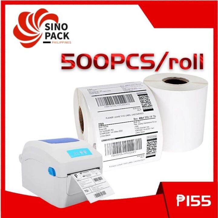 waybill 100mmx150mm A6 SIZE roll 500 PCS/roll shipping LABEL STICKER ...