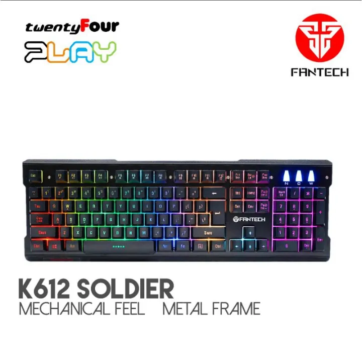 Gaming keyboard mechanical feel RGB k612 soldier fantech metal | Lazada PH