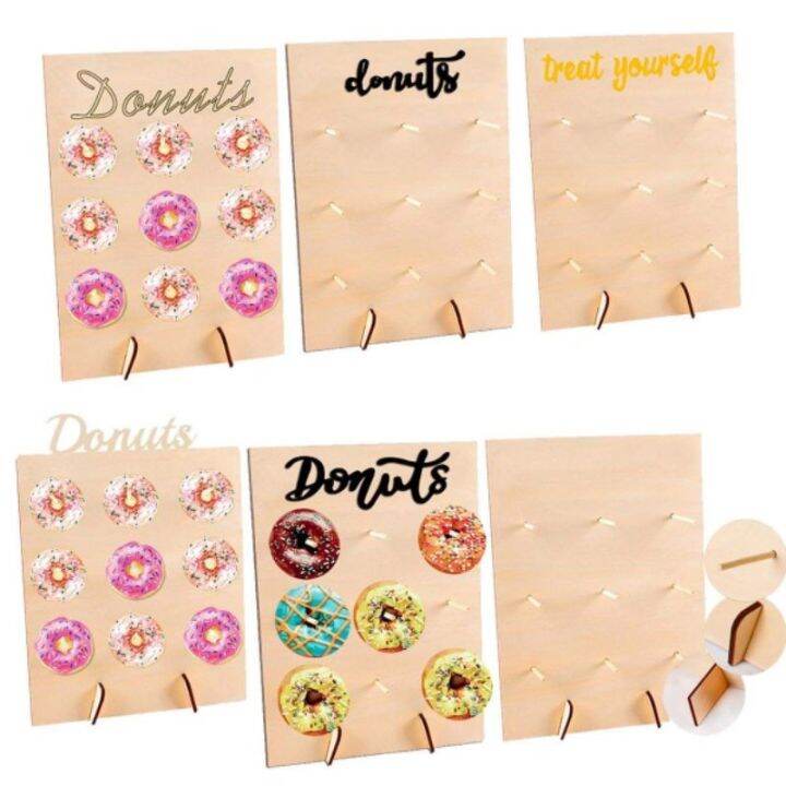 wooden donut rack donut stand donut display | Lazada PH