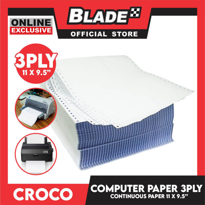 Croco Computer Forms Standard 11x9 1/2'' 1Box (3Ply) Continuous ...