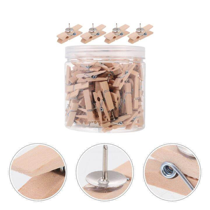 Thumb Tacks 50 Push Pin Clips For Bulletin Boards - Wooden Office ...