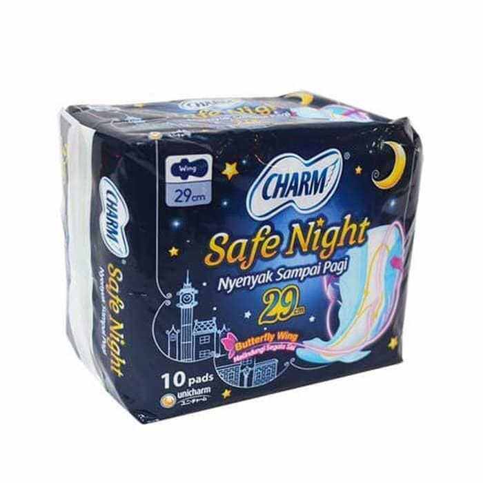 Pembalut Wanita Charm Safe Night Wing 29cm ( isi 10 pcs) | Lazada Indonesia