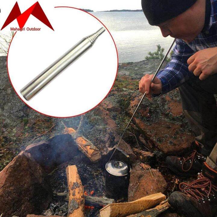 Alat peniup pembuat api kompor BBQ bushcraft ultralight camping ...