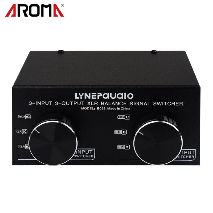 3 Input to 3 Output Fully Balanced XLR Signal Passive Stereo Selector Switch Switcher / Balanced ...