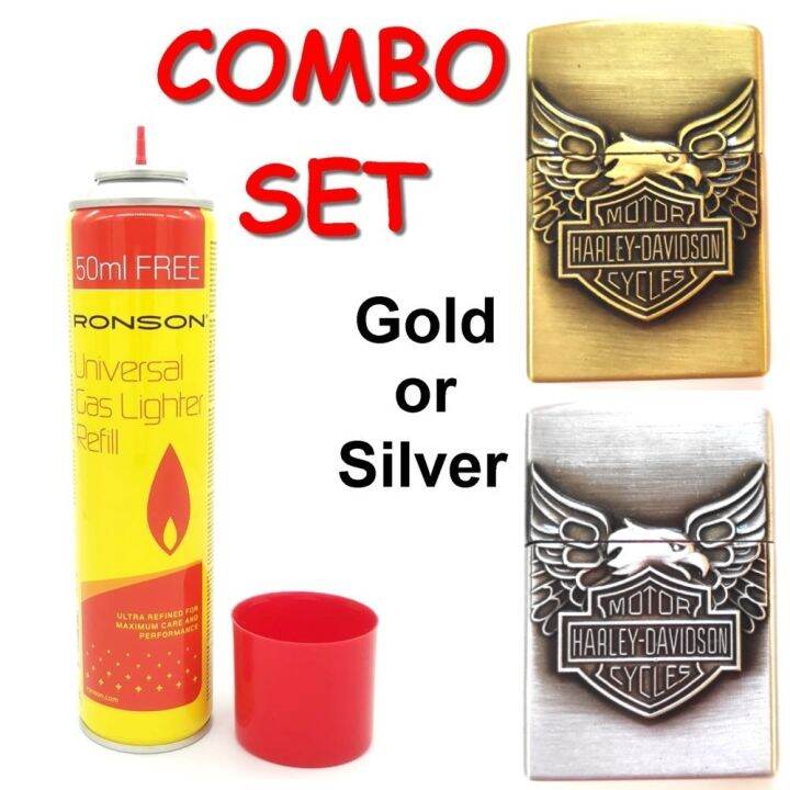 Butane Gas (Ronson Butane Gas) + Harley Davidson Eagle Badge Logo ...