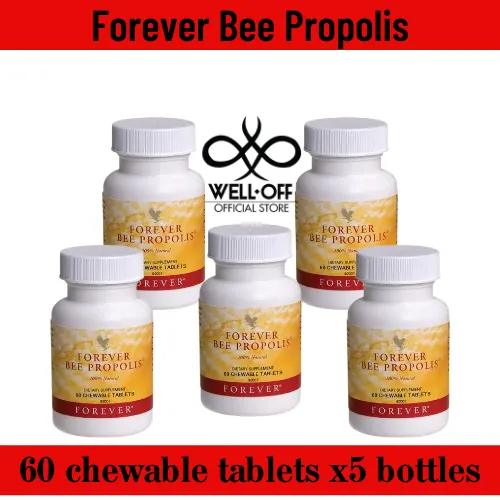 Forever Living - Forever Bee Propolis (60 chewable tablets x5 bottles ...
