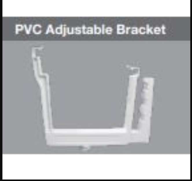 MIDDY PVC Rain Gutter Adjustable Bracket Grey or White FOR PVC GUTTER ...