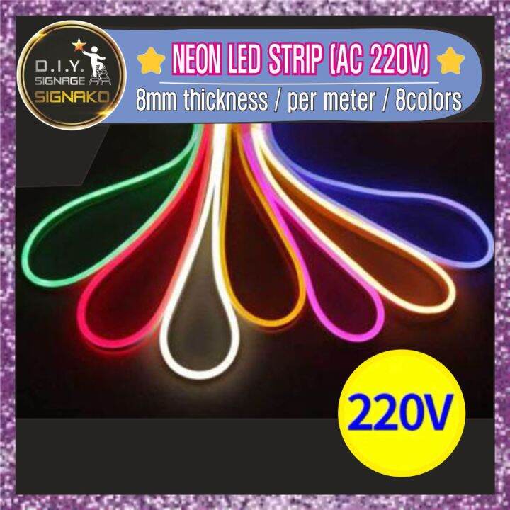 Neon LED Tube (AC 220V, per Meter) Waterproof Flex Lights Strip White ...